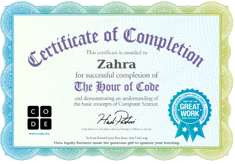 Grok Monster Maker: Hour of code – Zahra @ Hornby High